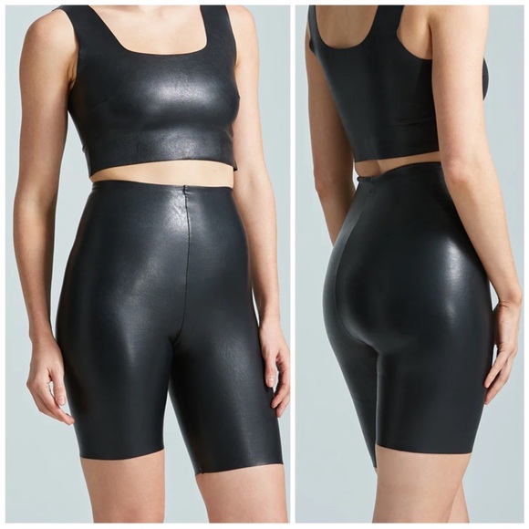 Commando | Shorts | Commando Faux Leather Black Biker Shorts L | Poshmark